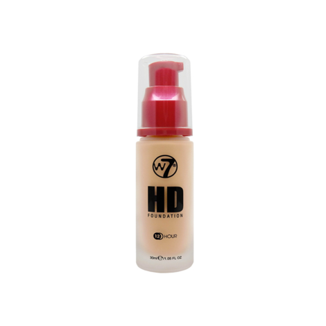 W7 12 Hour HD Foundation New Ultra Smooth Full Coverage Formula 30ml