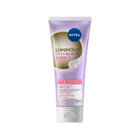 Nivea Luminous Skin Glow Bubble Wash Foam 100ml in bd