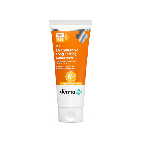 The Derma Co 1% Hyaluronic Long Lasting Sunscreen Spf 50 Pa++++ 50g in bd