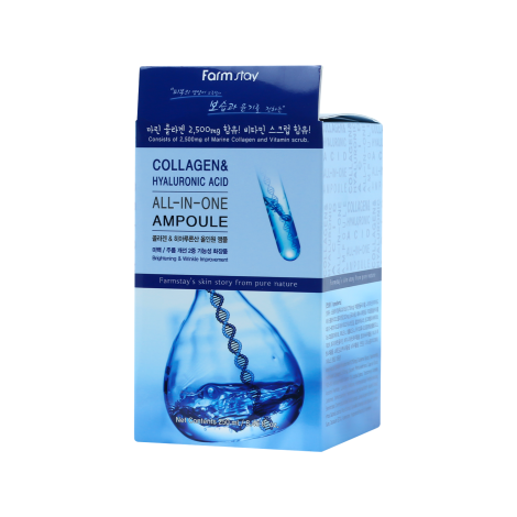 Farm Stay Collagen & Hyaluronic Acid All In One Ampoule 250ml in bd ...